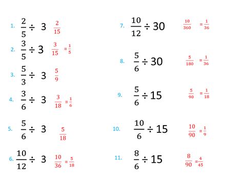 dividing fractions by integers variation theory