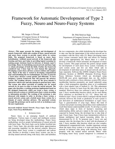 pdf framework for automatic development of type 2 fuzzy neuro and neuro fuzzy systems