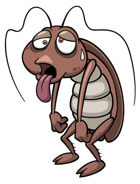 Una Imagen De Dibujos Animados De Una Cucaracha Con Una Cara Triste Y