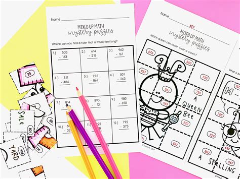 Addition And Subtraction Within With Regrouping Mystery Picture