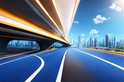Premium Photo Futuristic Modern Future City With Highway Road