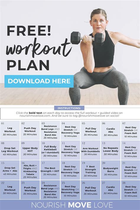 4 Week Workout Plan 8 Free Full Body Workout Plan For Women Artofit