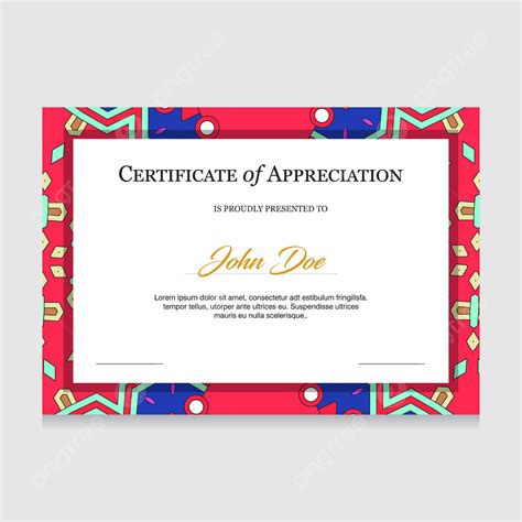 Certificado De Diseño Creativo Vector Descarga gratuita de plantilla en