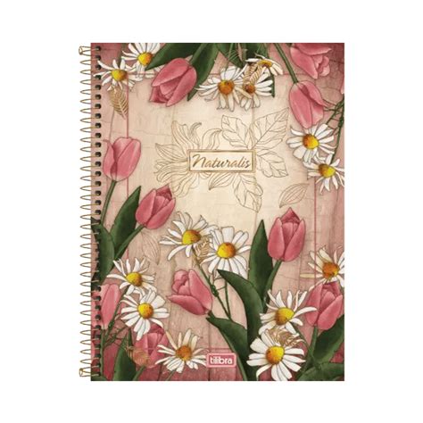 Caderno Espiral Capa Dura Universitário 10 Matérias Naturalis 200