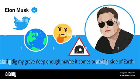 Editorial Illustration Of Elon Musk Tweet January 6 2023 Elon Musk