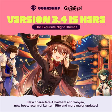 Genshin Impact Version 3 4 Update Codashop Blog Malaysia