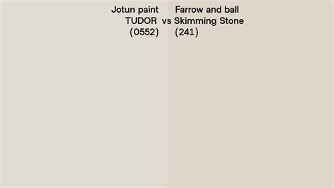 Jotun Paint TUDOR 0552 Vs Farrow And Ball Skimming Stone 241 Side
