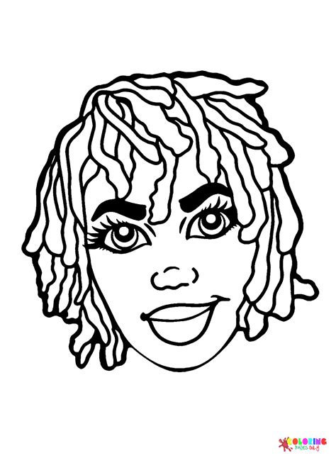 African American Woman With Dreadlocks Coloring Page Coloring Page Page
