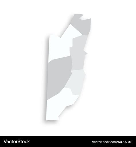 Belize Political Map Of Administrative Divisions Vector Image