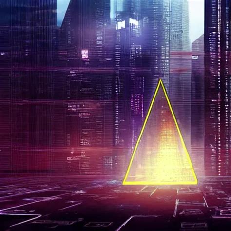 A Hyper Realistic Picture Of A Cyberpunk Pyramid With Stable
