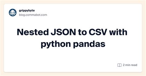 nested json to csv python pandas