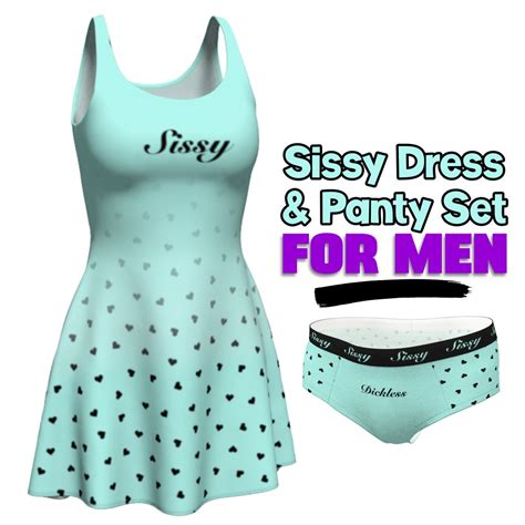 Sissy Dress With Matching Dickless Panty Set For Sissy Men Sissy Training Femdom Dress And