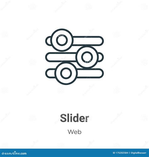 Slider Outline Vector Icon Thin Line Black Slider Icon Flat Vector Simple Element Illustration