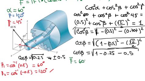 Estática Descomposición de Vectores Cartesianos en 3D Ejercicio 2 60