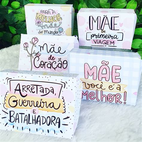 Arquivo de corte Caixa 6 doces Dia das Mães em studio PDF Elo7