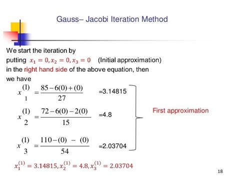 numerical methods iterative methods indirect method