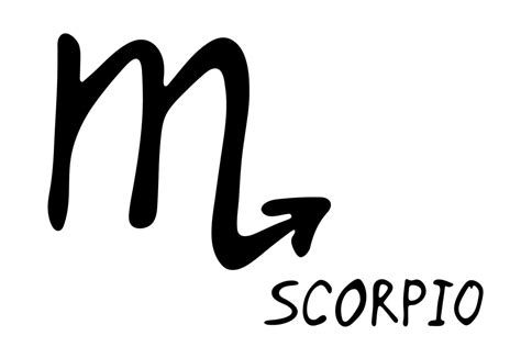 Hand Drawn Scorpio Zodiac Sign Esoteric Symbol Doodle Astrology Clipart