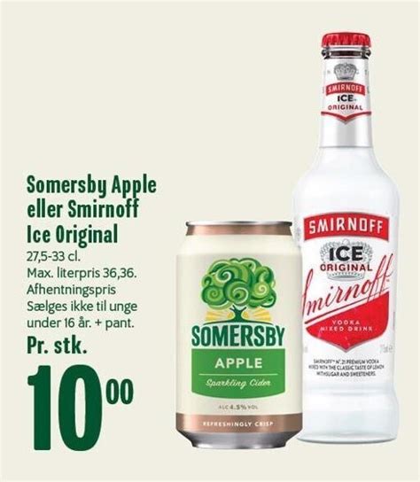 Somersby apple el smirnoff ice origial tilbud hos Min Købmand