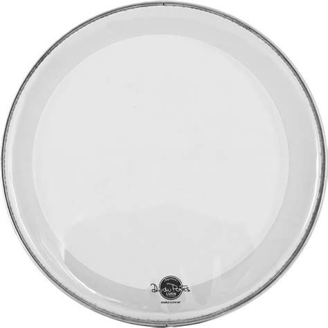 Pele Bumbo 20 Pol Double Clear C Abafador Dudu Portes Bateria Dupla