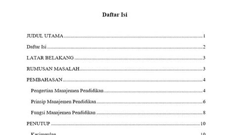 7 Contoh Daftar Isi Makalah Yang Baik Cara Membuatnya NBKomputer
