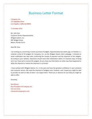 35 Formal Business Letter Format Templates Examples ᐅ TemplateLab