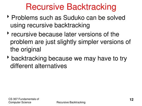 ppt topic 10 recursive backtracking powerpoint presentation free download id 5455099
