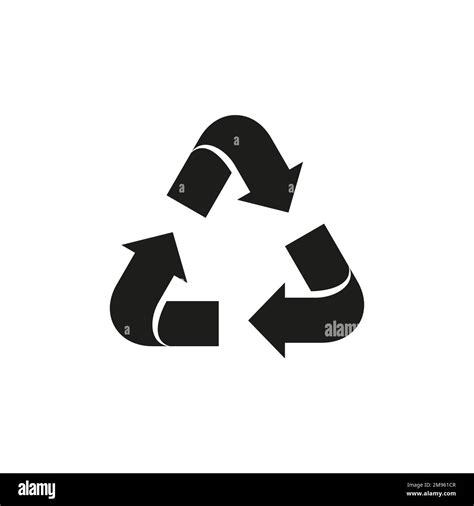 The Three Chasing Arrows Of The Universal Recycling Symbol Flat Vector