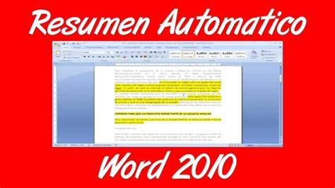 Resumir Texto En Word Herramienta Eficiente Y Rápida En Pocas Palabras