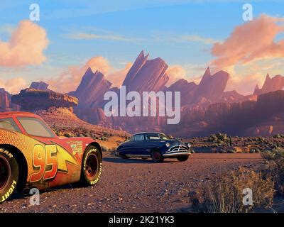 Lightning Mcqueen Doc Hudson Cars Stock Photo Alamy