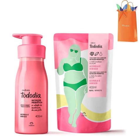 Kit Hidratante E Refil Acerola E Hibisco Tododia 400ml Natura