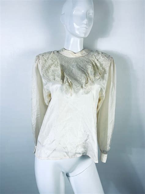 Vintage White Cream Blouse Gem