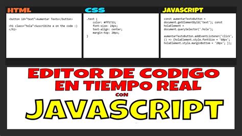 Como crear un editor de código en tiempo real con javascript Proyecto