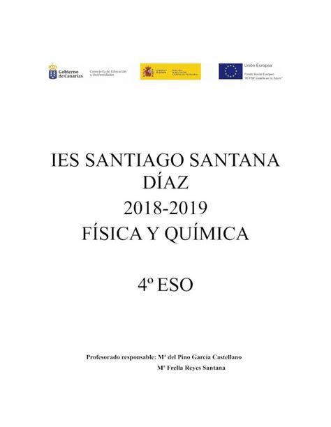 PDF IES SANTIAGO SANTANA DÍAZ 2018 2019 FÍSICA Y QUÍMICA ESO La