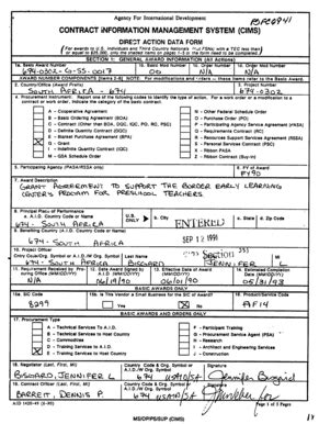 Fillable Online Pdf Usaid Agency For International Development Contract