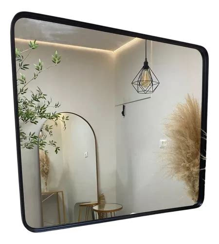 Espelho 90x80 Retangular Grande Moderno Luxo Quarto Moldura