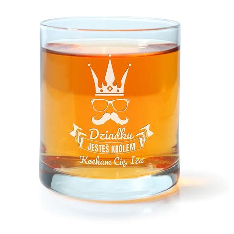 Grawerowana szklanka do whisky prezent dla Dziadka Dzień Dziadka