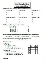 Exercices de maths Priorités opératoires