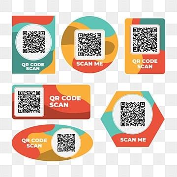 Colorful Qr Code Label Label Code Qr Png Transparent Clipart Image