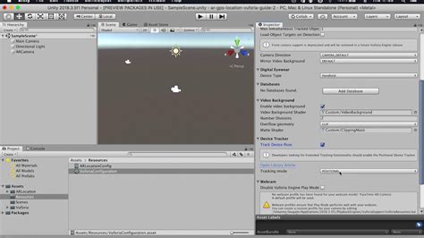 unity ar gps location v2 0 basic vuforia scene youtube