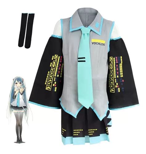 Anime Vocaloid Miku Hatsune Vestido Cosplay Disfraz Conjunto Meses