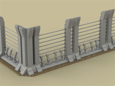 Lego Moc Jurassic Park Fence For T Rex By Nicow Rebrickable Build
