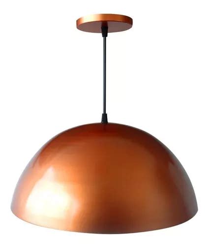 Lustre Pendente Meia Lua 40cm Alumínio Cobre Vernil MercadoLivre