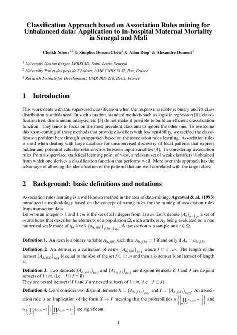 pdf classification approach based on association rules mining for unbalanced data application