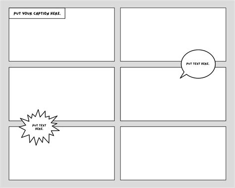 Free Printable Comic Strip Templates You Can Customize
