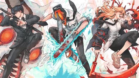 Denji X Aki X Power Burger Store Chainsaw Man Live Wallpaper Moewalls