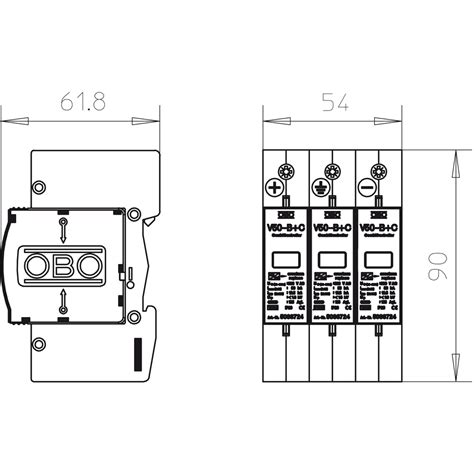 OBO Bettermann V50 B C 3 PH600 PV Kombiableiter 600V DC