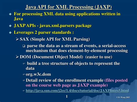 ppt java api for xml processing jaxp powerpoint presentation free download id 3375715