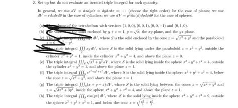 solved set up but do not evaluate an iterated triple