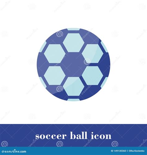 Icono Del Bal n De F tbol Estilo Plano Bola Ilustración del Vector