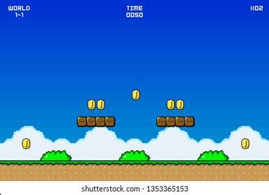 2d Pixel Art Retro Game Assets Stock Vector Royalty Free 1353365153